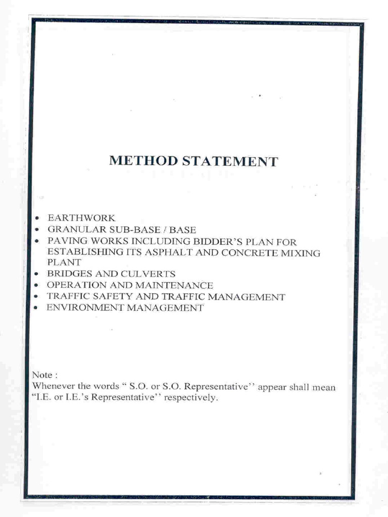 Gwct-Tender Method Statement | PDF