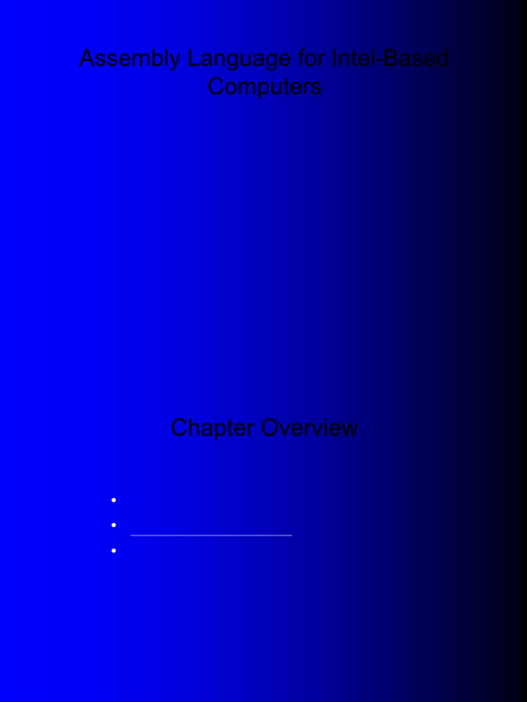 Assembly Language For Intel-Based Computers: Chapter 1: Basic Concepts | PDF