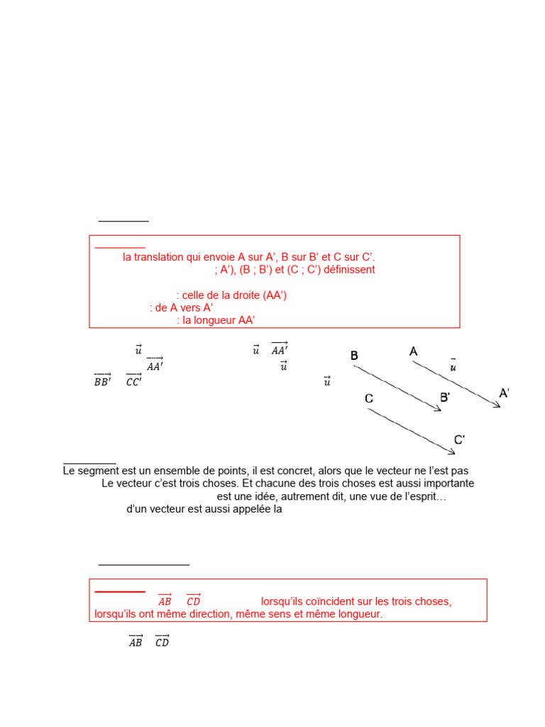 Cours Vecteurs | PDF