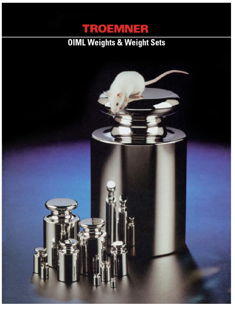 OIML Weights & Weight Sets | PDF | Calibration | Metrology