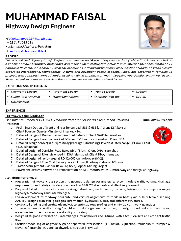 4 - Faisal Highway Engineer | PDF