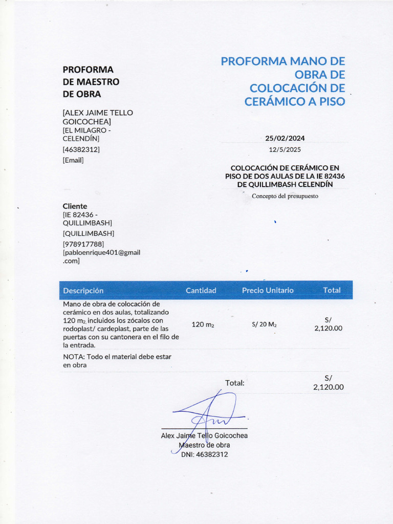 Proforma 4 | PDF