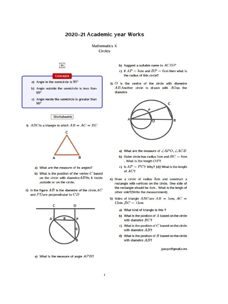 Geometry Problems: Triangles & Circles | PDF | Circle | Teaching ...