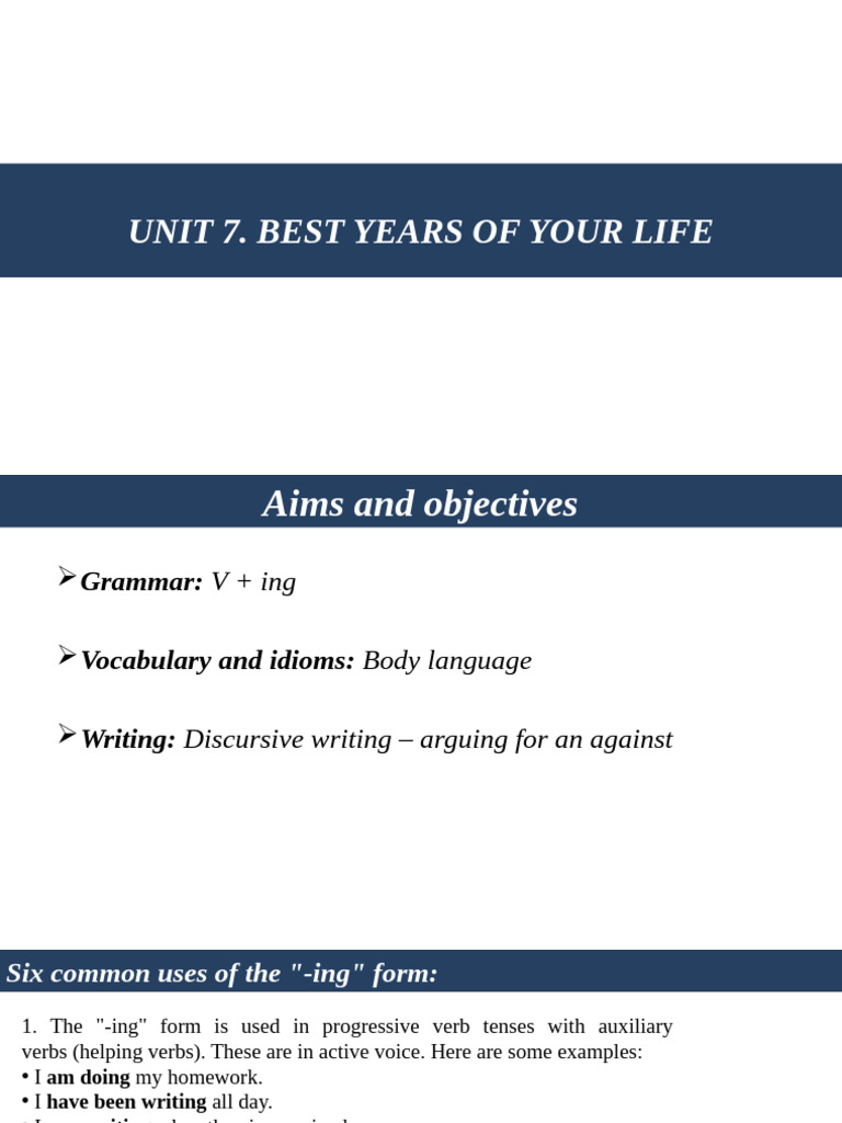 B1 Unit 7-1 | PDF