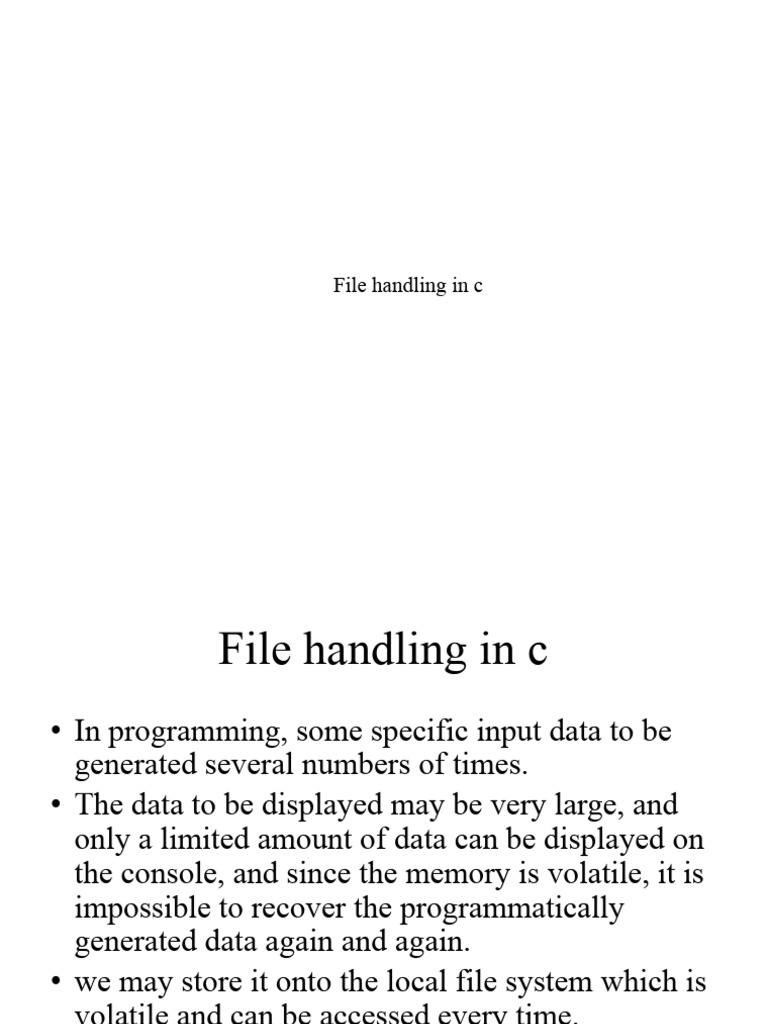 File Handling | PDF