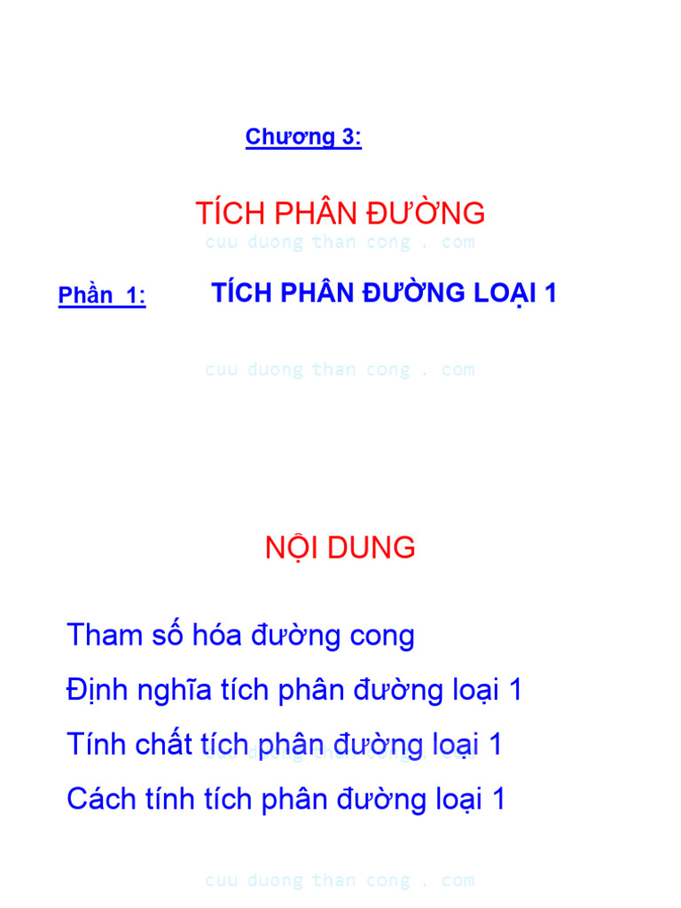 Giai-Tich-2 - Tran-Ngoc-Diem - Ti - Ch-Phan-Duo - Ng-Loa - I-1 - (Cuuduongthancong - Com) | PDF