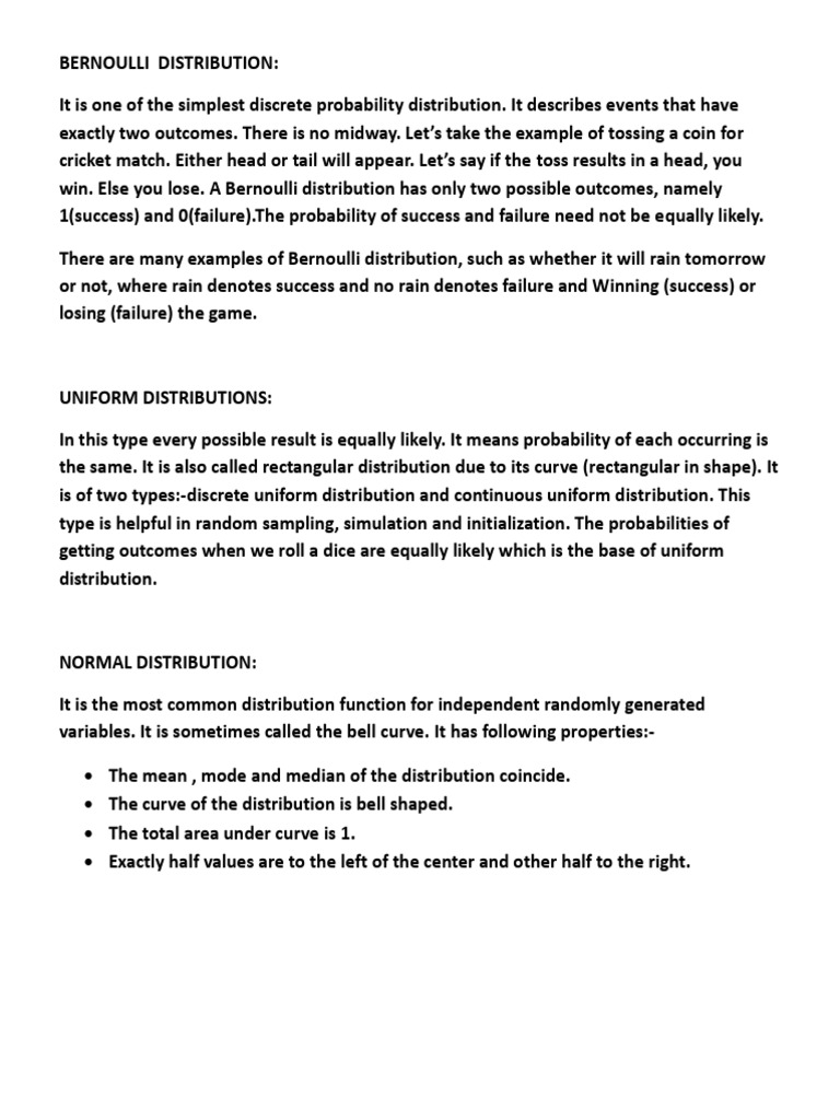 Bernoulli Distribution | PDF