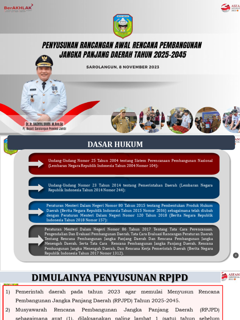 Paparan Bupati Acara Orientasi RPJPD | PDF