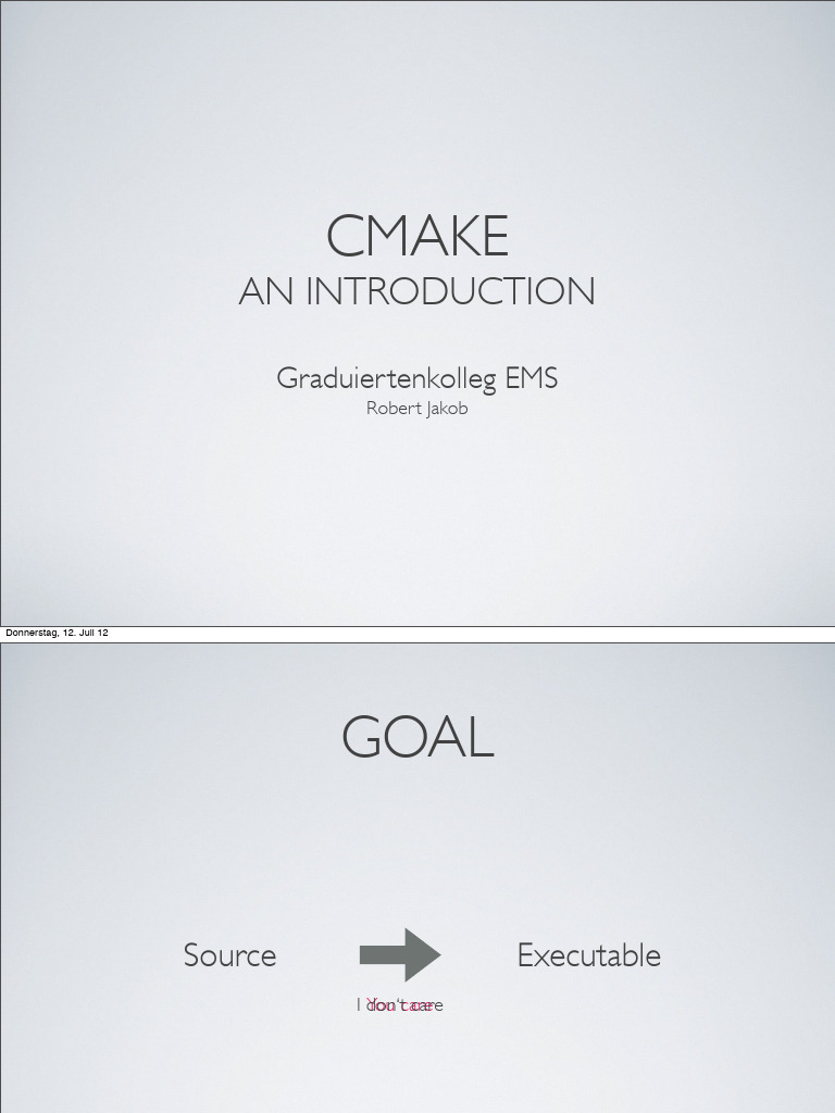 Cmake An Introduction | PDF | Computer Programming | Computing Cmake An Introduction | PDF | Computer Programming | Computing