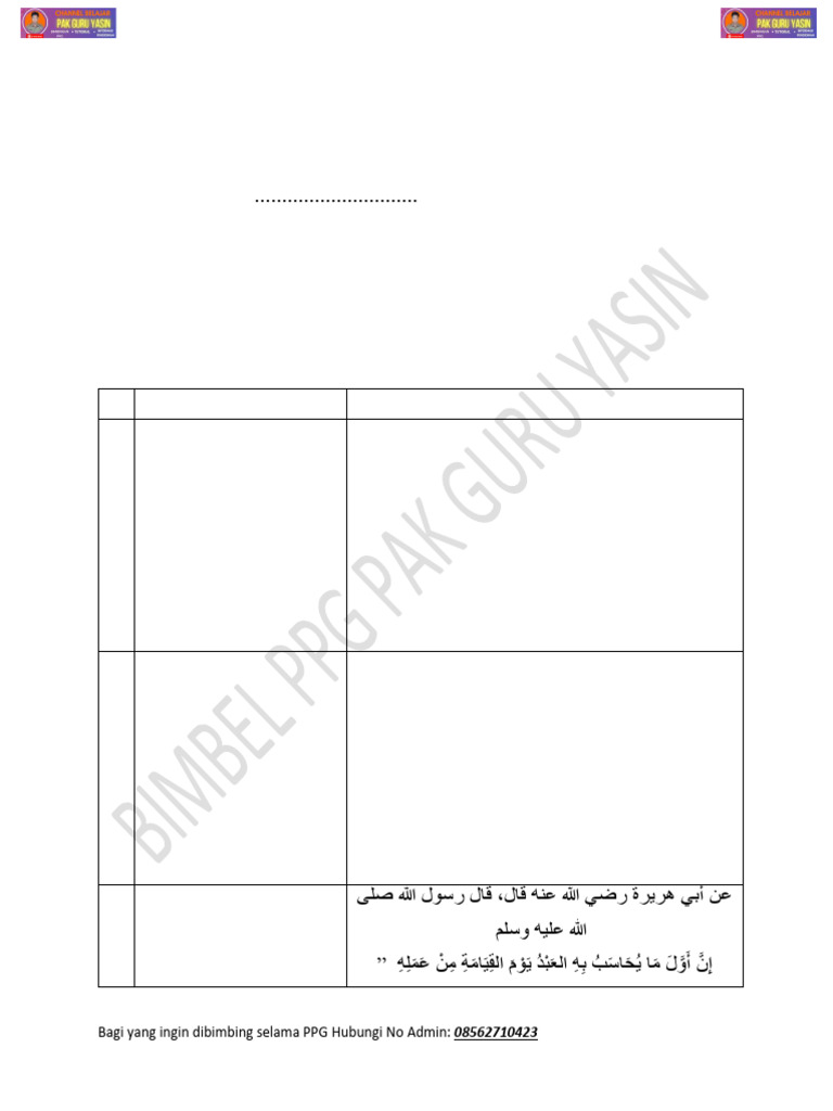 Contoh PBL Fiqih | PDF