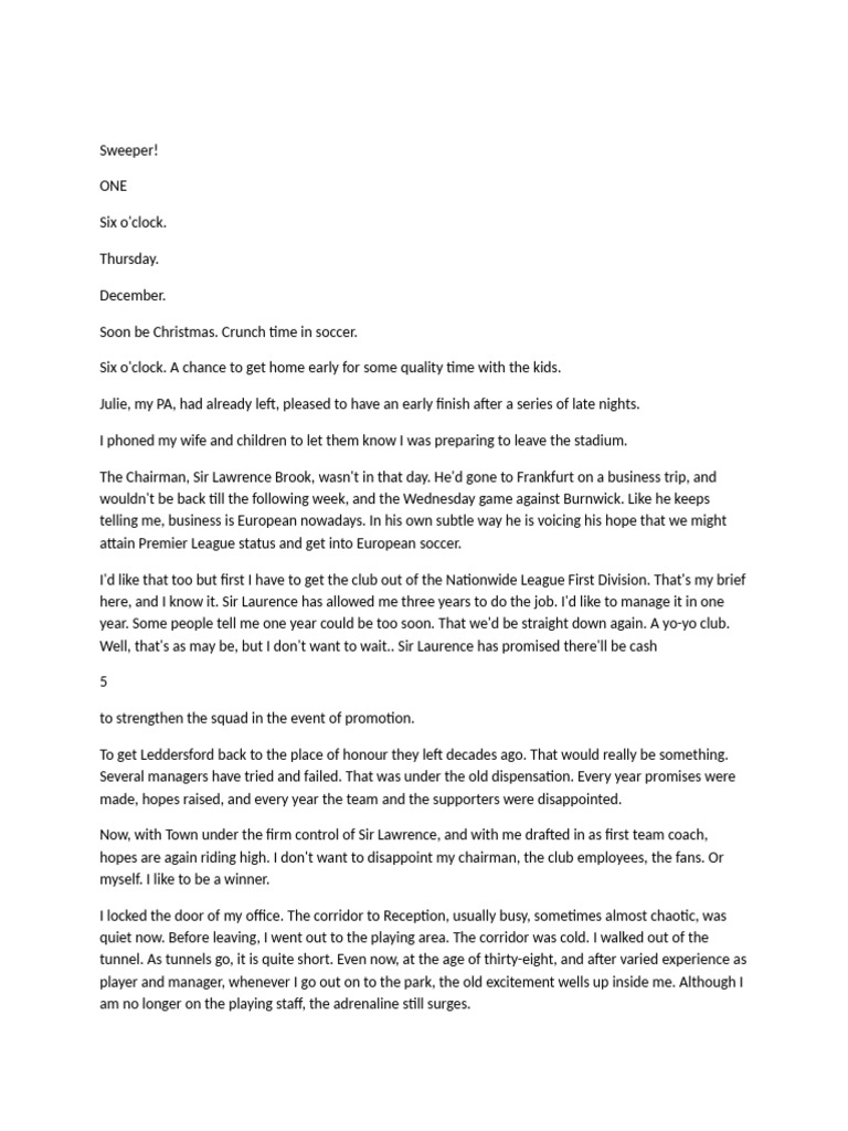 Steve Bruce - Sweeper! | PDF