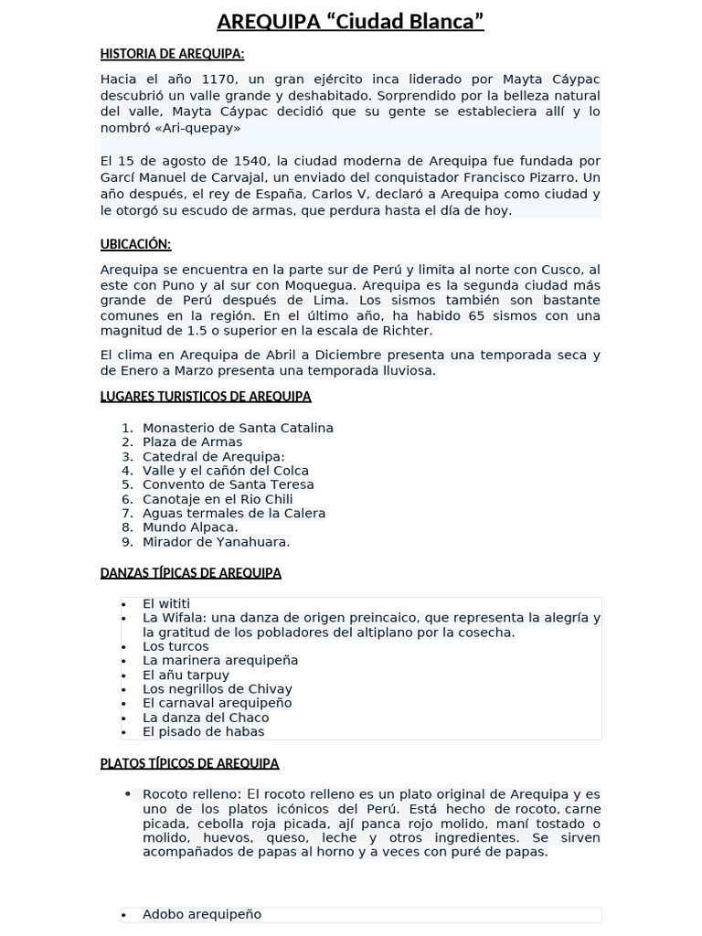 AREQUIPA | PDF