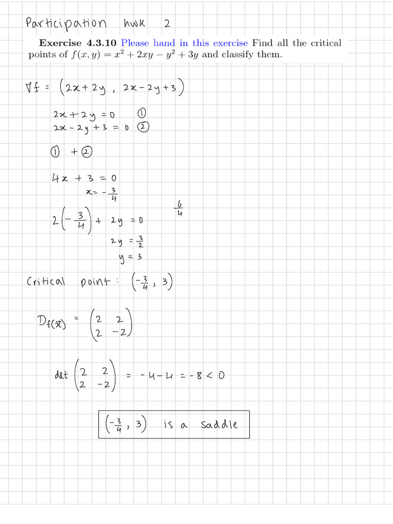 Participation HWK 2 Calc II | PDF