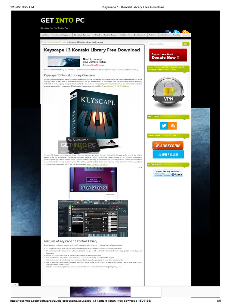 Keyscape 13 Kontakt Library | PDF