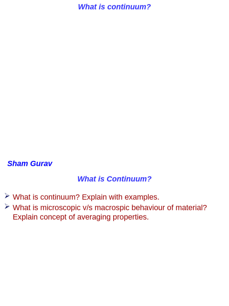 Introduction To Contiuum Mechanics - Without Video | PDF