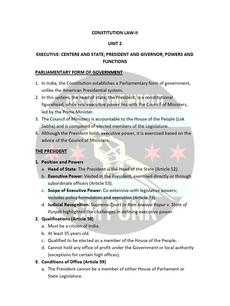 Constitutional Law 2 Unit 2 | PDF