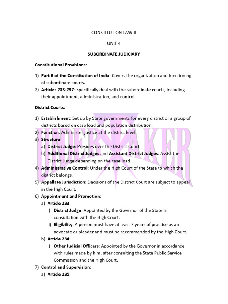 Constitutional Law 2 Unit 4 | PDF