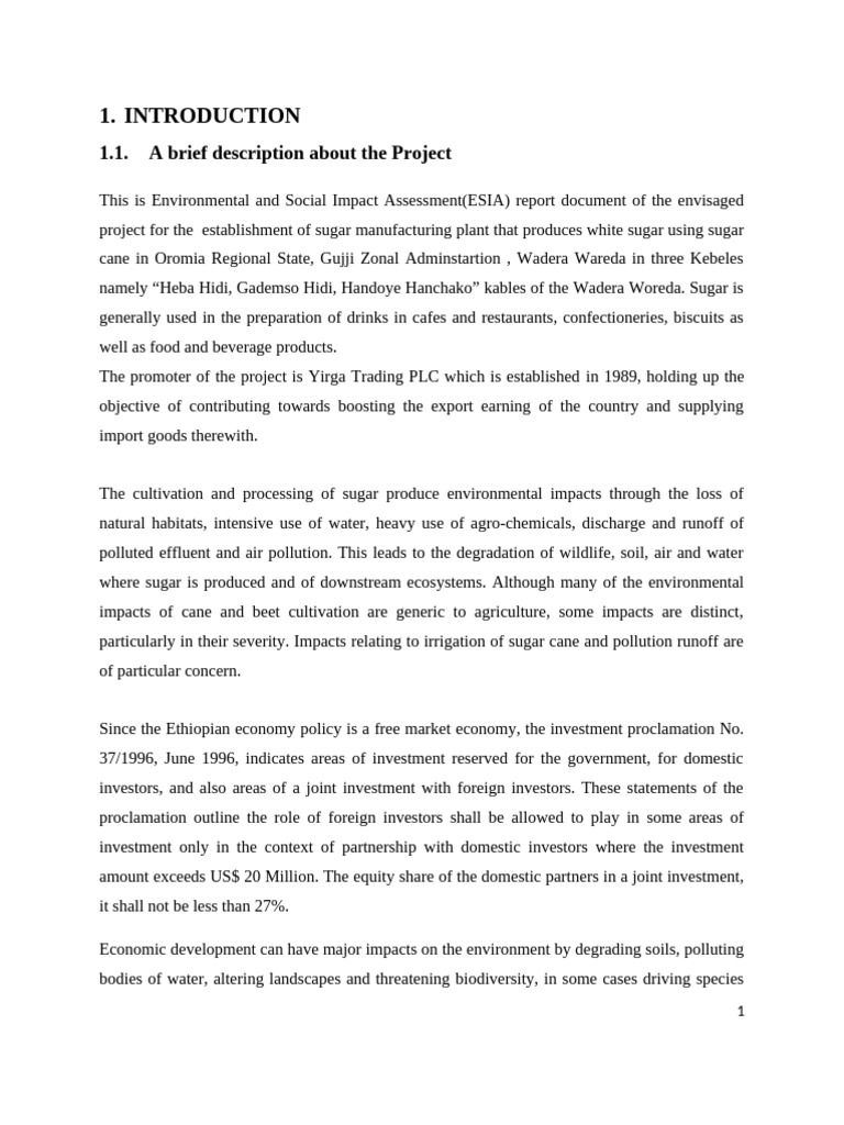 Sugar EIA. Final | PDF | Sugarcane | Sustainability