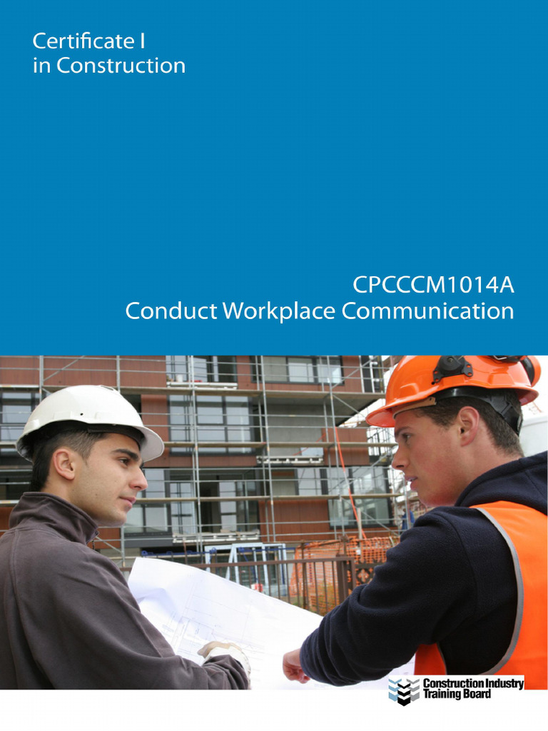 Cpcccm1014a Conduct Workplace Communicationv1.3 | PDF