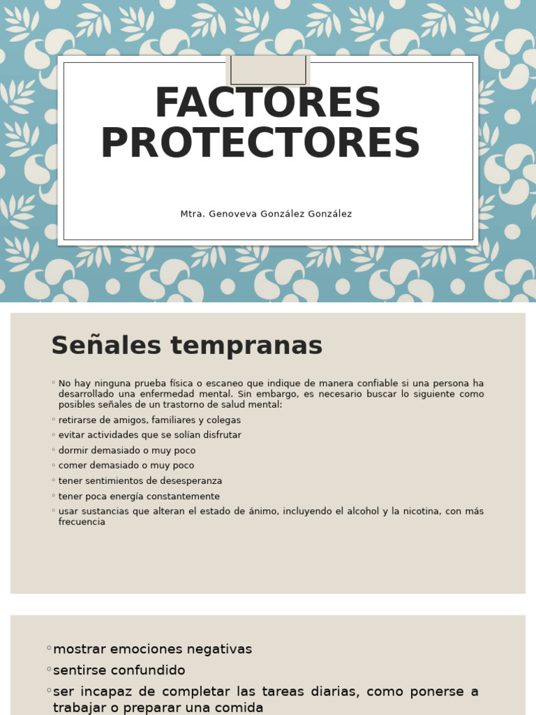 Factores Protectores | PDF