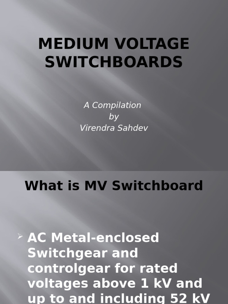 MV Switchboards | PDF