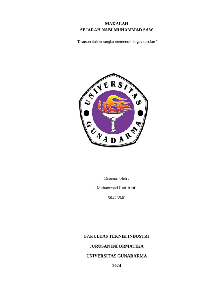 Makalah Nabi Muhammad | PDF