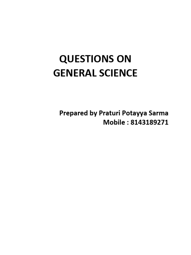 General Science | PDF