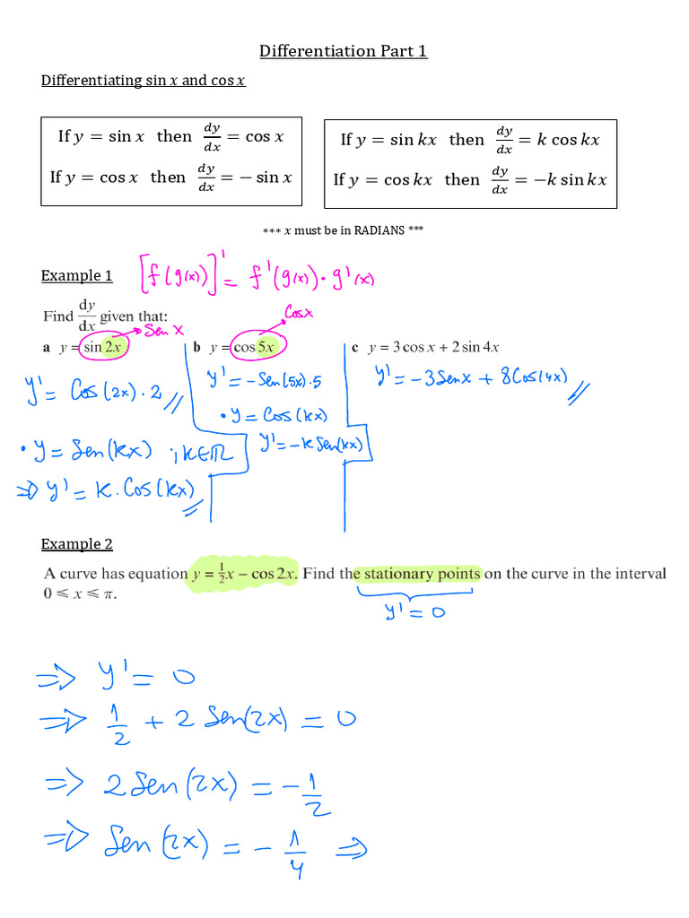 Differentiation Year 4 | PDF