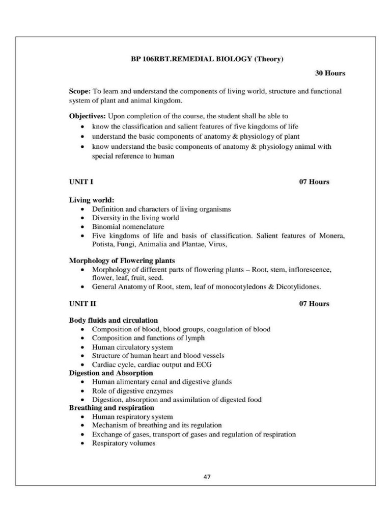 Remedial Biology | PDF