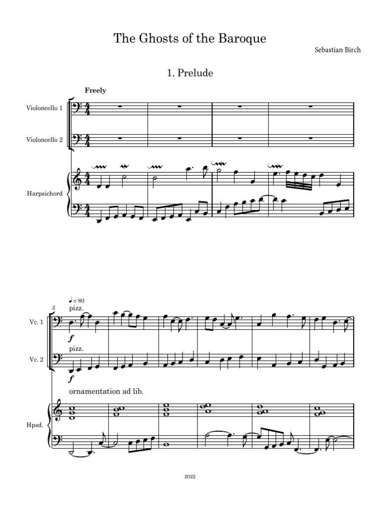 The Ghosts of The Baroque - Full Score | PDF | Classical Music