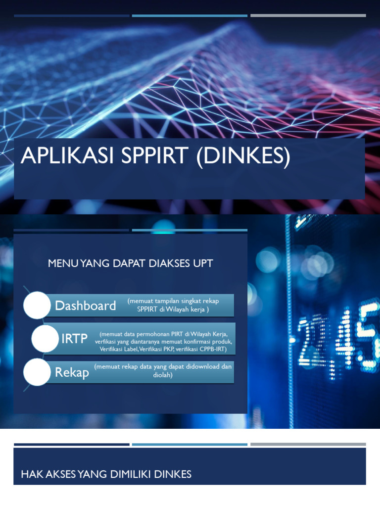 Panduan Penggunaan Aplikasi SPPIRT Untuk Dinkes | PDF
