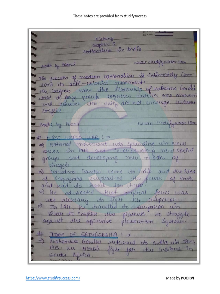 Class 10 History ch-2 Notes | PDF