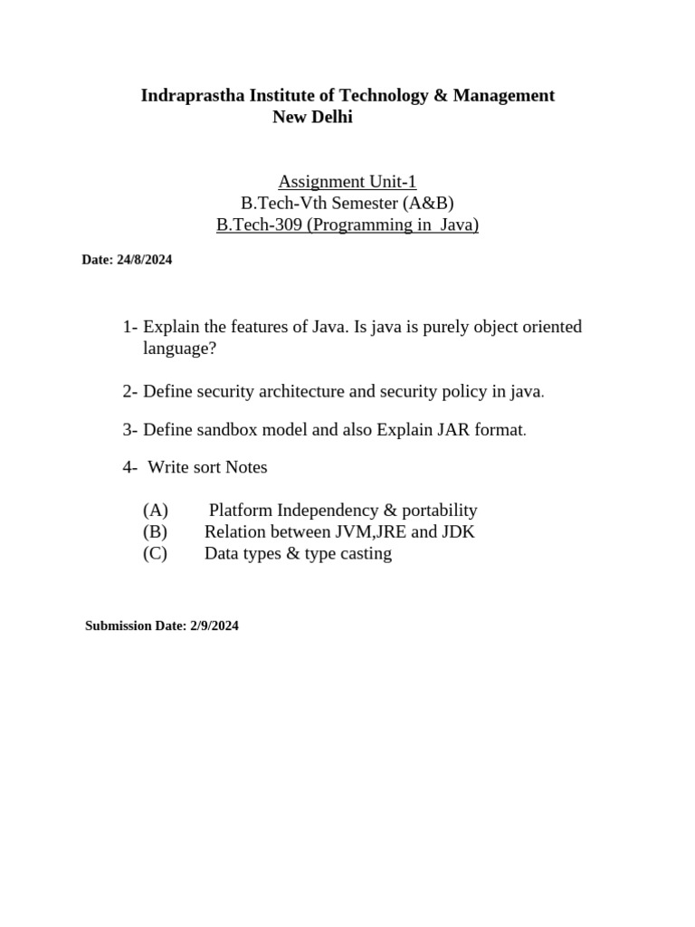 Assignment Java | PDF Assignment Java | PDF
