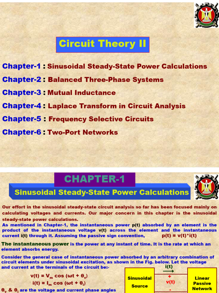 Circuit Theory II Lec | PDF