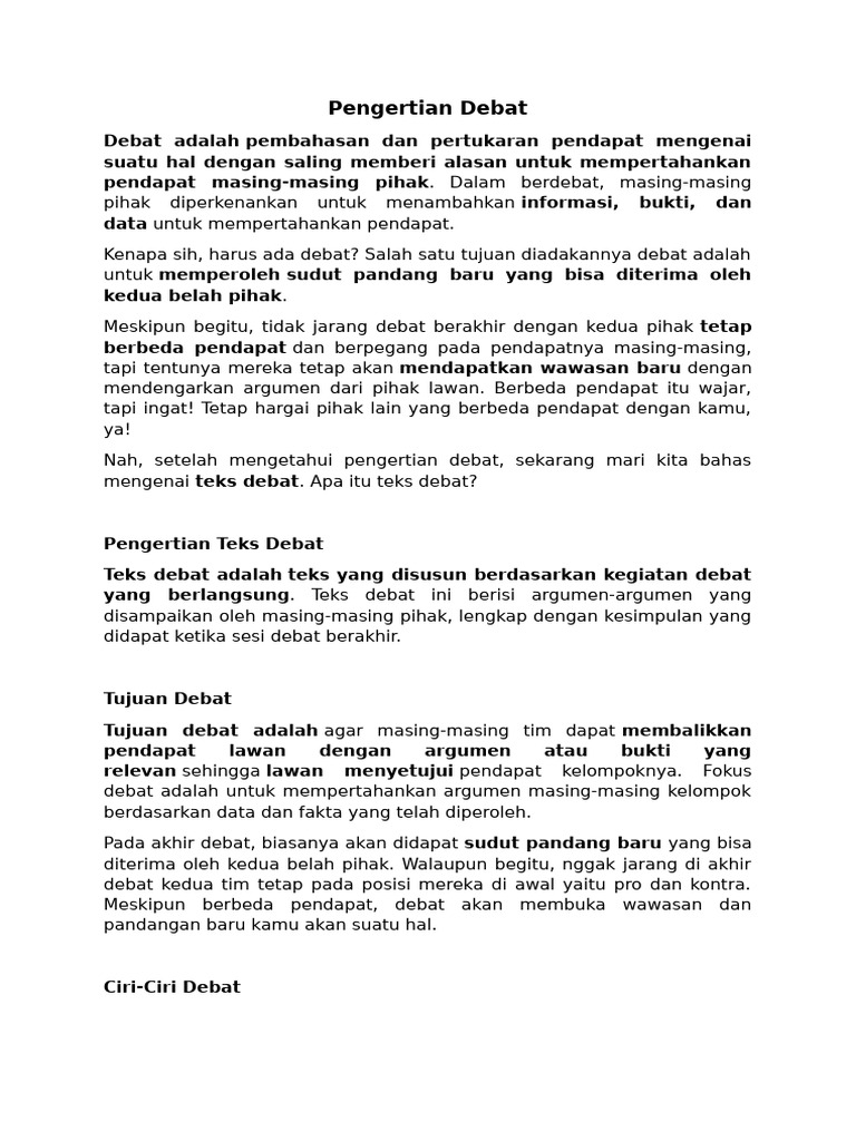 Materi P5 Tentang Debat | PDF