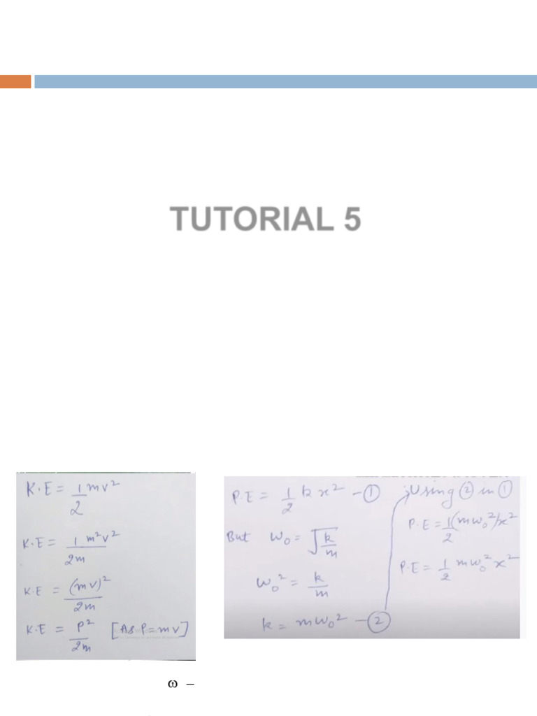 PHY110-UNIT4-Tutorial 5-RT22648 | PDF