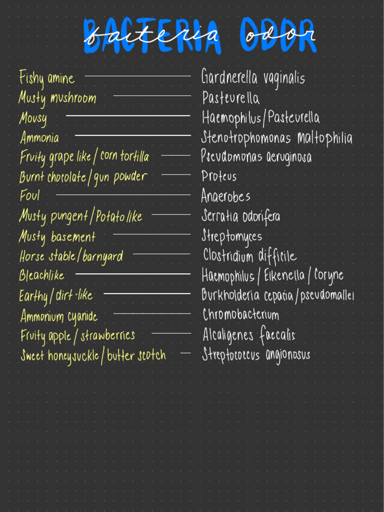 Bacteria Odor | PDF