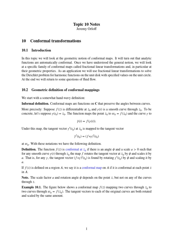 Conformal Transformation 1 | PDF