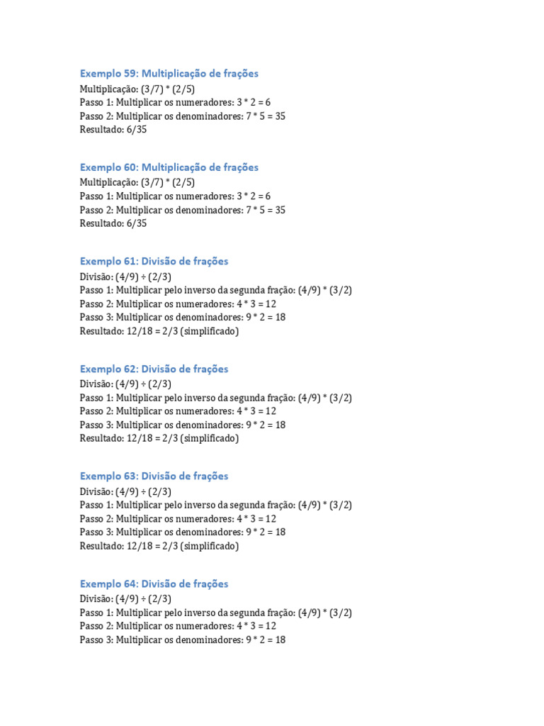 Operações Com Frações | PDF