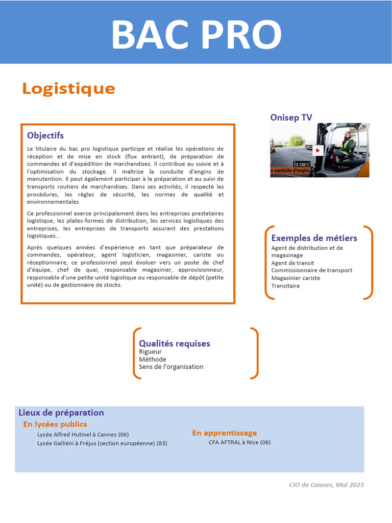 Bac Pro Logistique | PDF