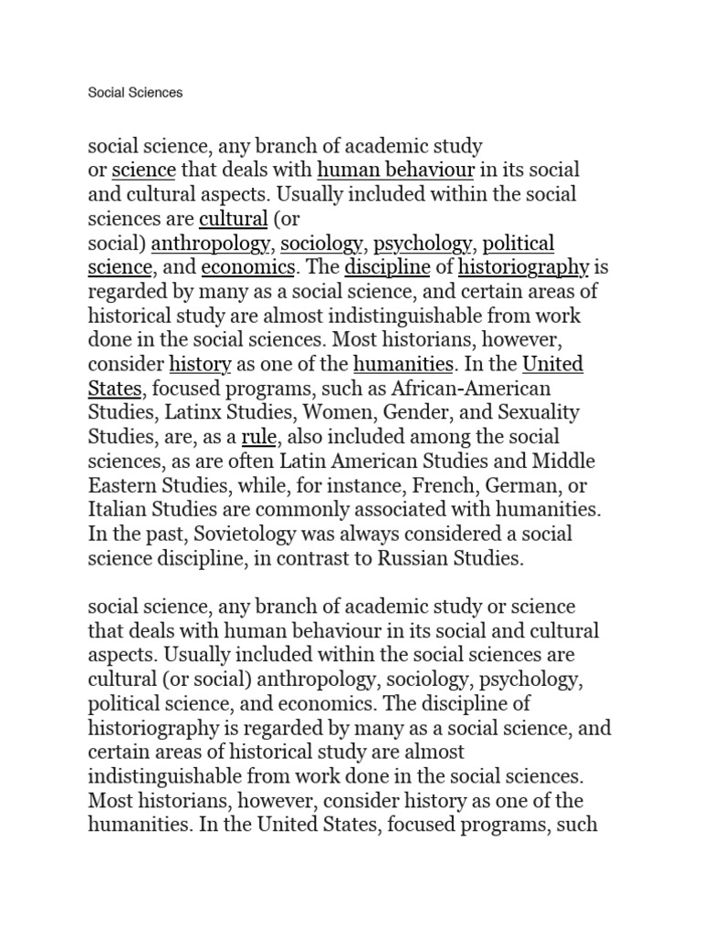 Sciences | PDF | Social Sciences | Politics
