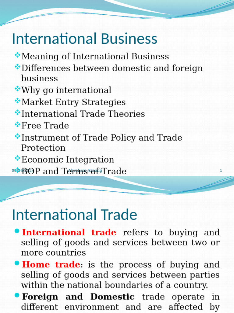 Lecture 6 International Business | PDF