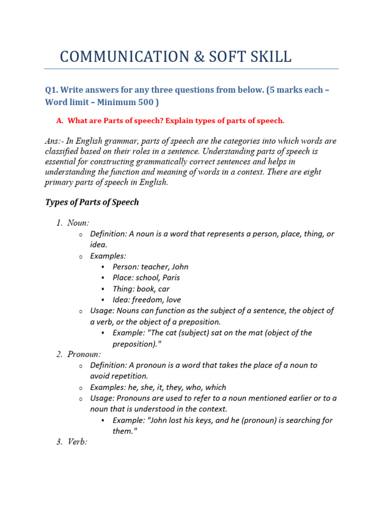 Communication & Soft Skill | PDF