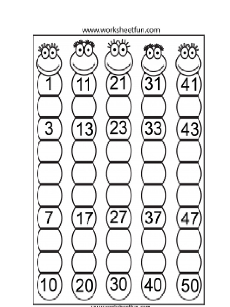 Numbers 11 To 50 Worksheets | PDF