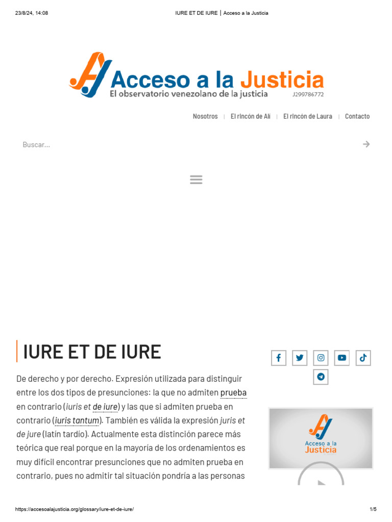 IURE ET DE IURE Acceso A La Justicia | PDF