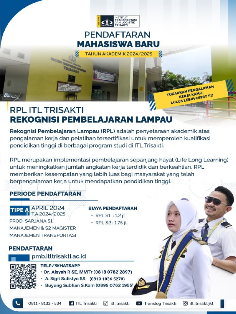 Brosur RPL ITL Trisakti 2024-2025 | PDF