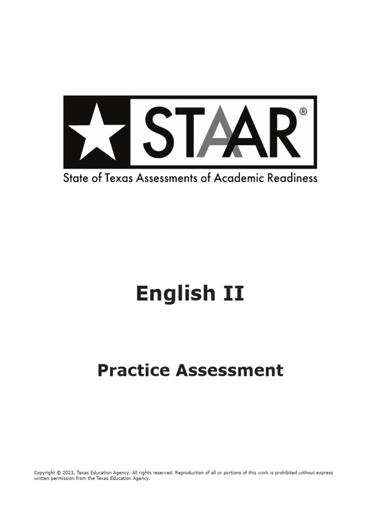 2023 Staar Redesign English II Practice Test | PDF