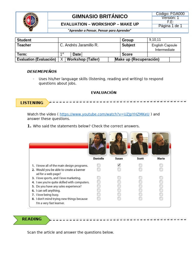 English Capsule Intermediate | PDF