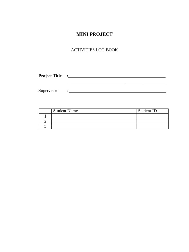 Template logbook | PDF