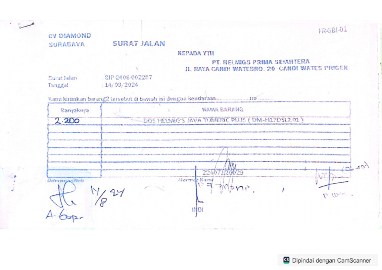 Surat Jalan DIAMOND | PDF